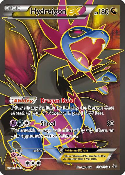 Hydreigon EX (103 Full Art) - XY Roaring Skies - Holofoil - Moderately ...